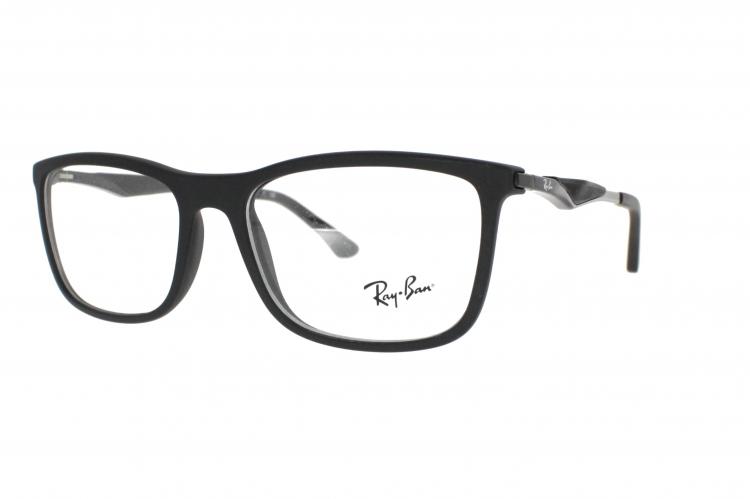 Ray Ban Brille RX 7029 2077 Gr 55 in schwarz matt