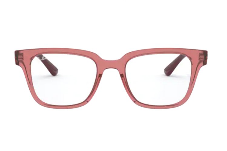 Ray Ban Brille RX 4323V-5942 in transparent hellrot